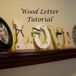 TUTORIAL Decorative Wood Letters for the Home. Home Décor - Etsy