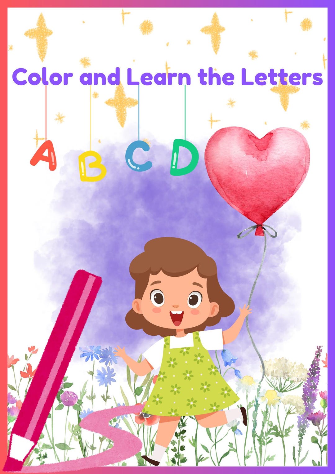 Children's Coloring Book "color and Learn the Letters". - Etsy
