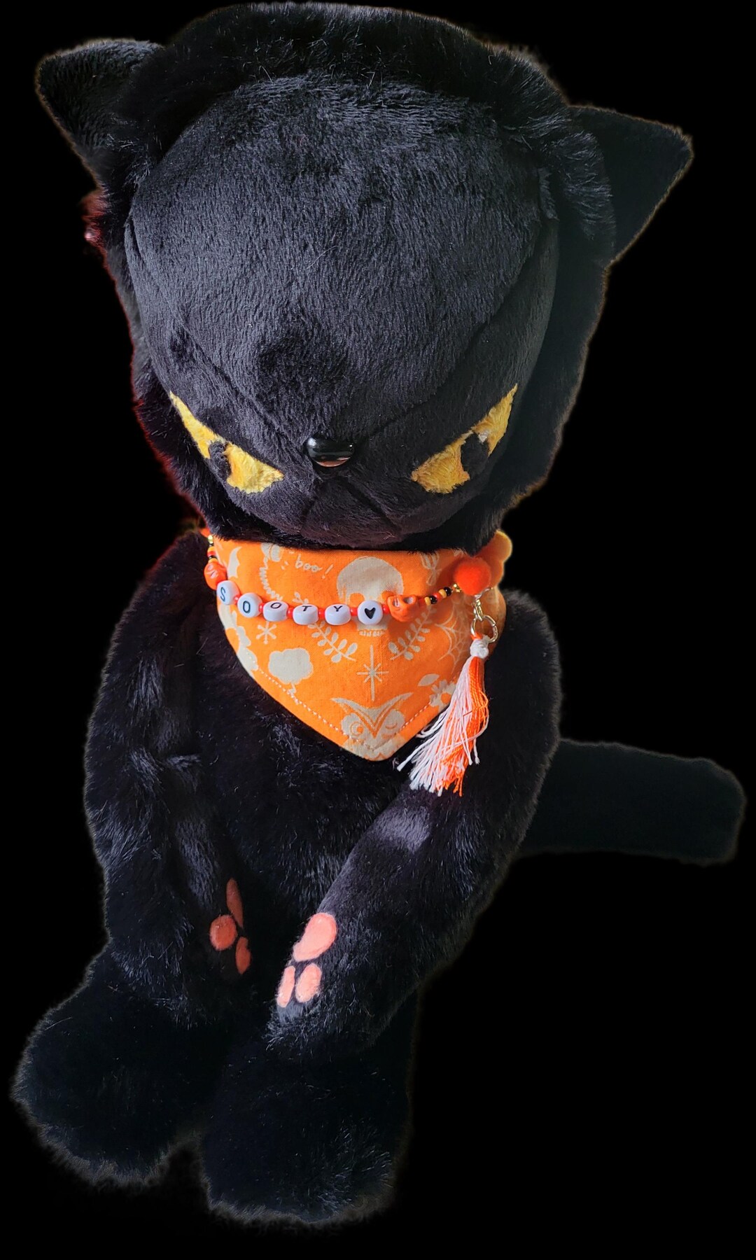 Sooty, the Cat That Never Smiles. OOAK Plush - Etsy