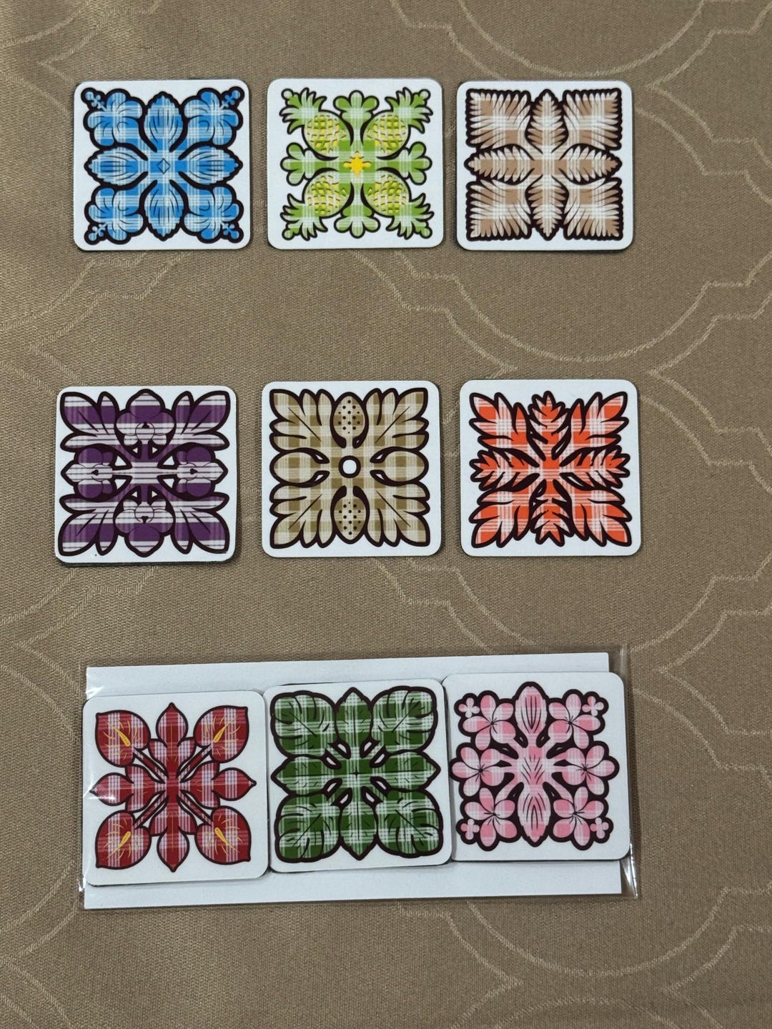 Palaka Hawaiian Quilt Pattern Magnet Sets - Etsy