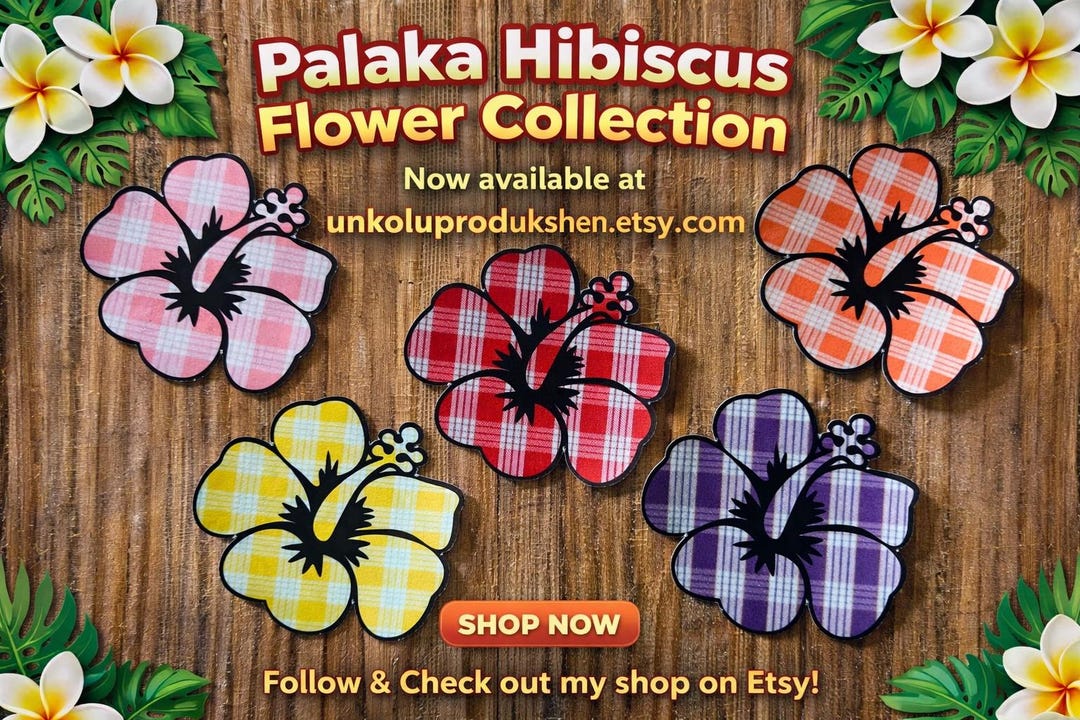 Palaka Hibiscus Sticker - Etsy