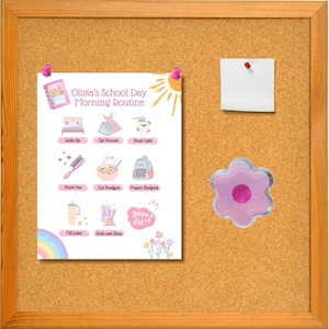 Personalized Girls Morning Routine Chart: School Week Visual Aid - Etsy