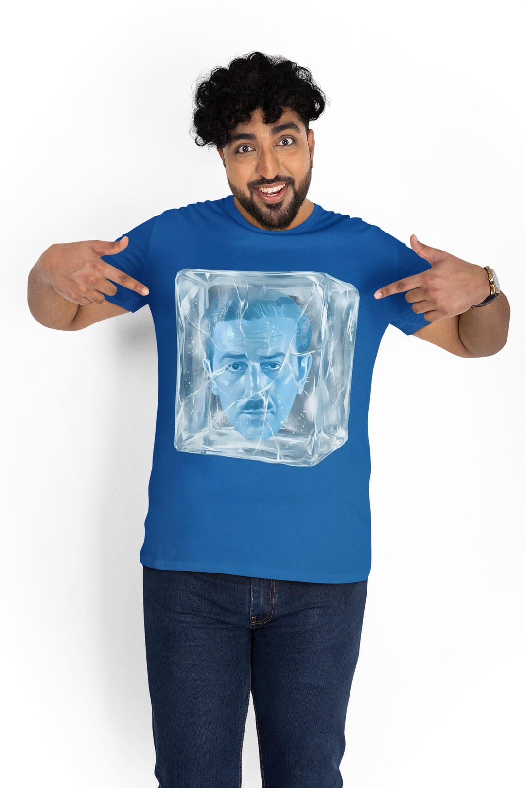 Frozen Head in Ice Block T-shirt | Surreal Portrait Graphic Tee - Etsy