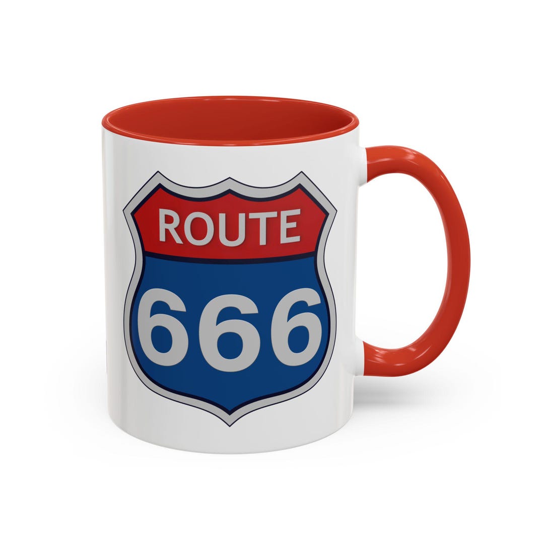 Route 666 Road Sign Mug | Accent Coffee Mug 11oz - Etsy