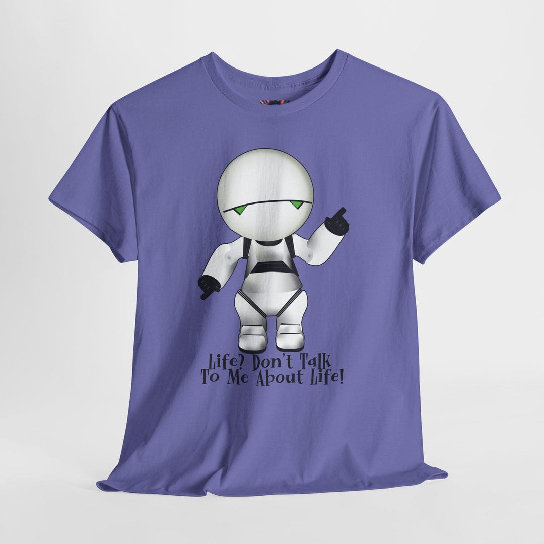 Marvin the Paranoid Android Tee, Funny Unisex T-shirt, Nerdy Gift ...