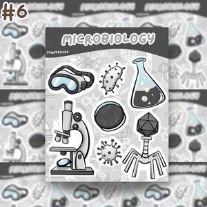 Colorful Microbiology Sticker Sheet for Nursing Students - Choose From ...