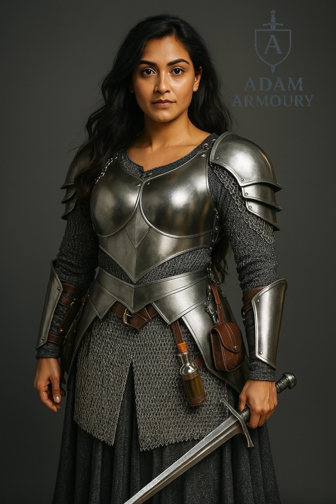 Lady Warrior 18 Gauge Steel Armor Set, Cosplay LARP Costume - Etsy