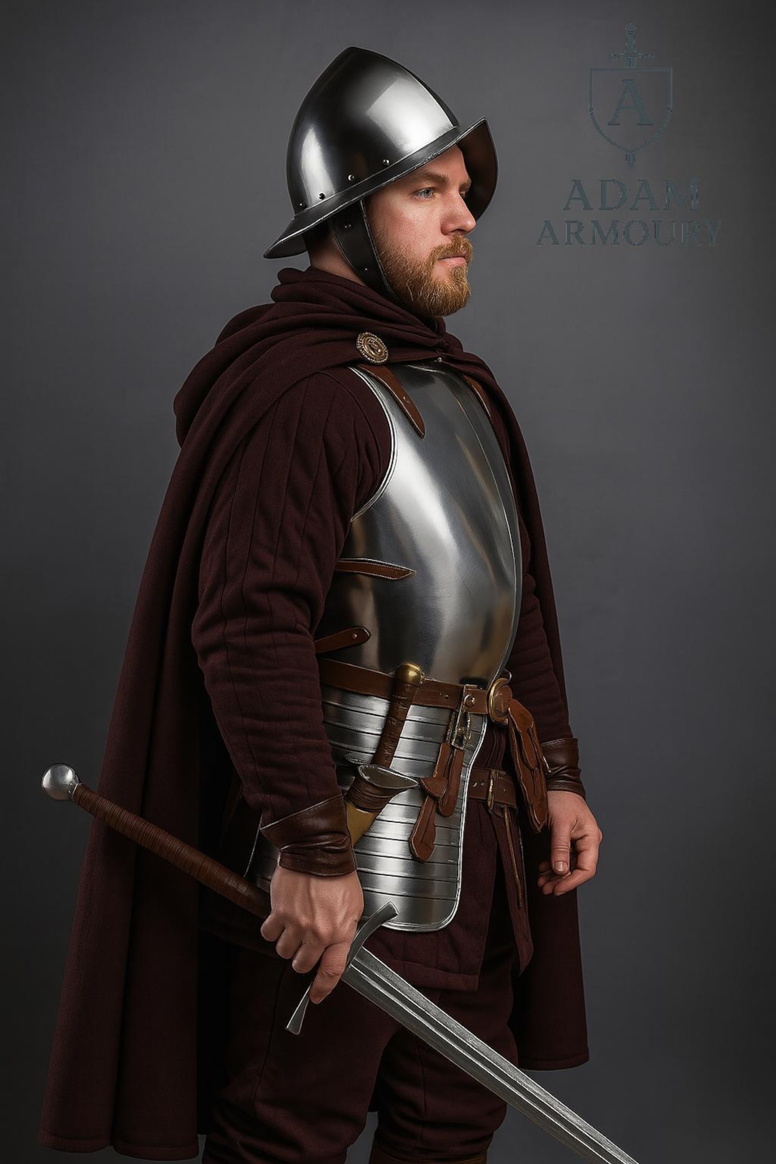 Medieval Knight Steel Men's Battle Spanish Half Body, Cuirass With ...