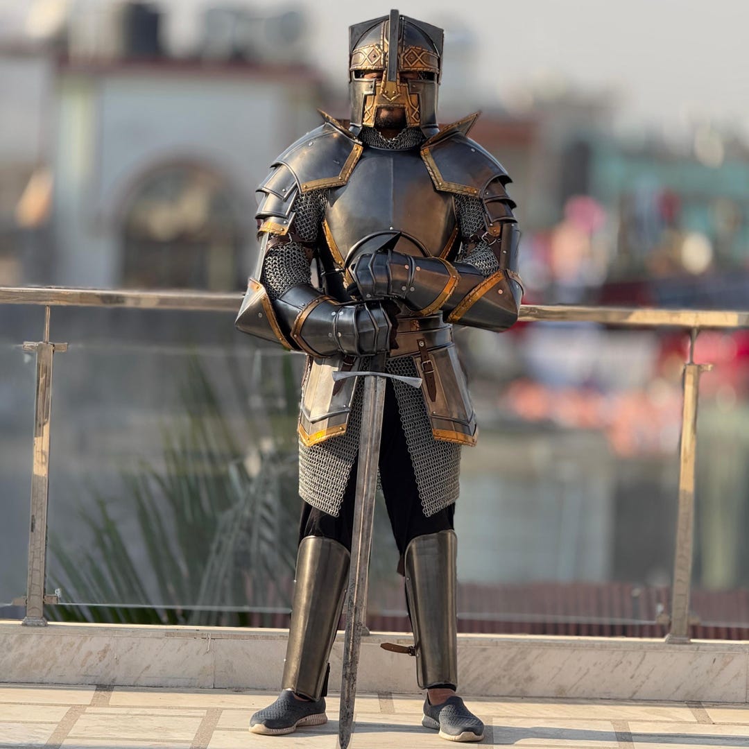 Moria Dwarf Dwarven Steel Knight Armor Suit Full Body Armor W Cuirass ...