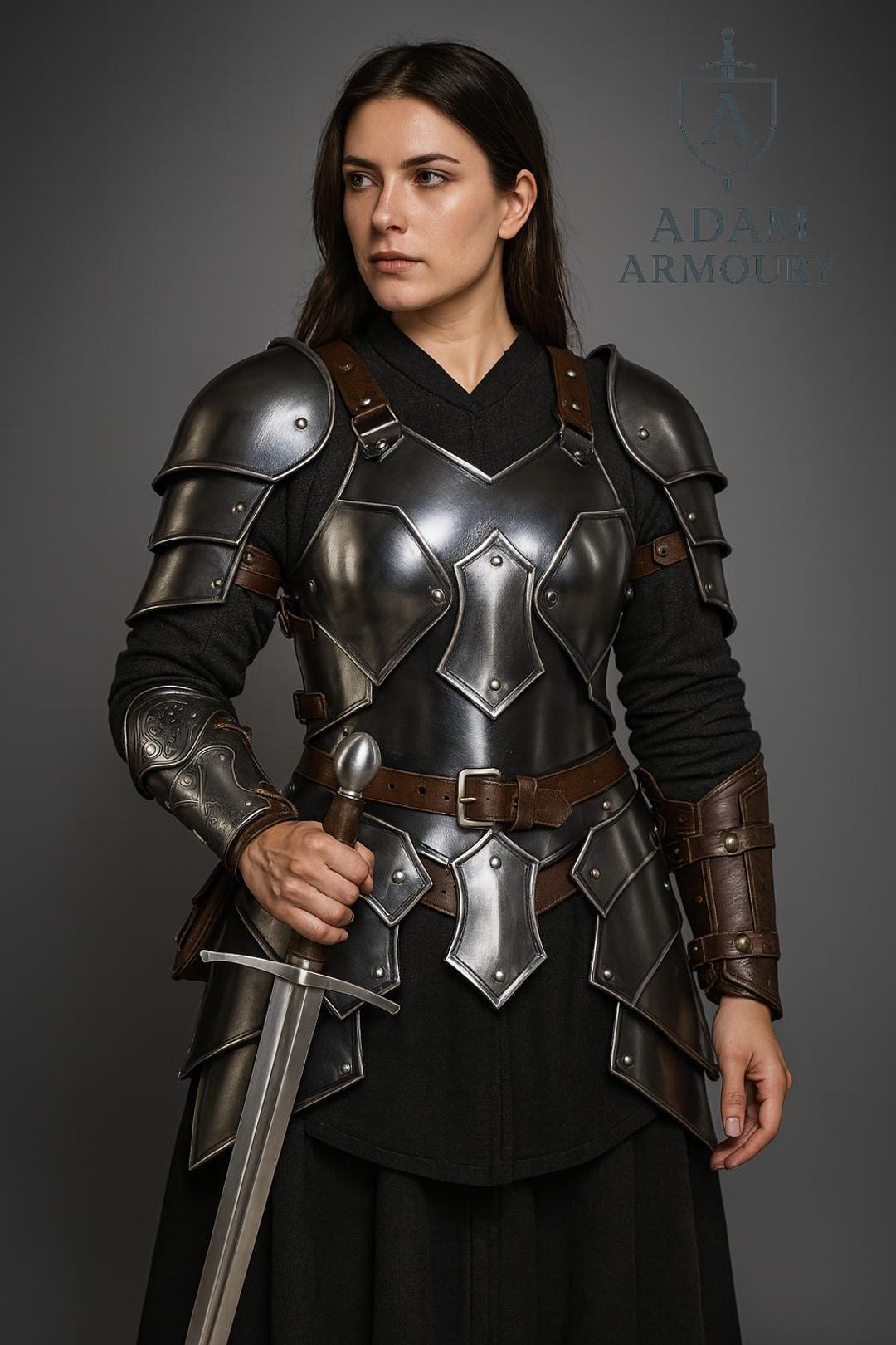 Lady Armor -medieval Knight Fantasy Brave Lady Warrior Half Body Armor ...