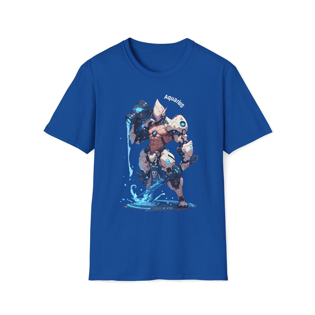 Aquarius Zodiac Demi God Shirt, Anime Cyber Mecha Unisex T-shirt, Demi ...