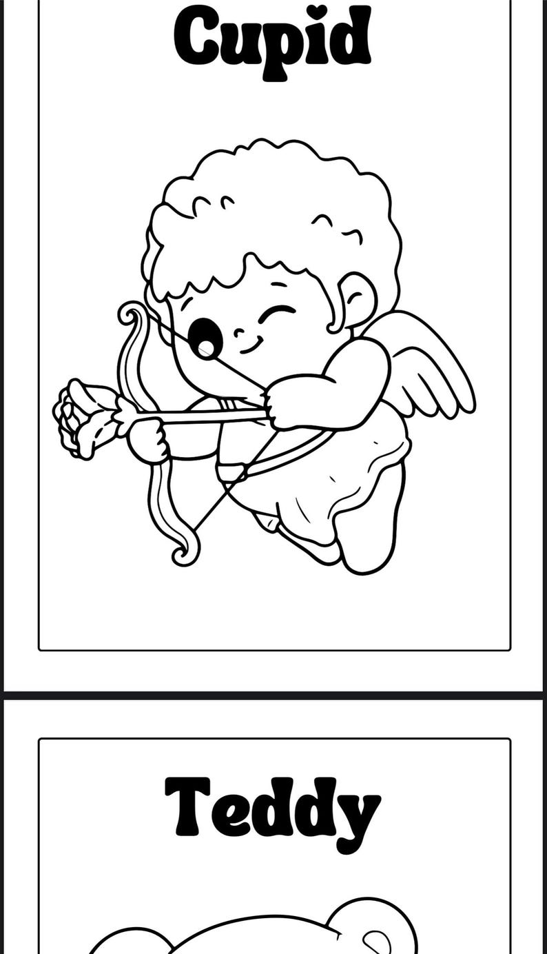 Valentine’s Day Coloring Book - Etsy