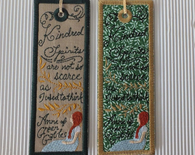 Anne of Green Gables Bookmark Embroidered Bookmark - Etsy