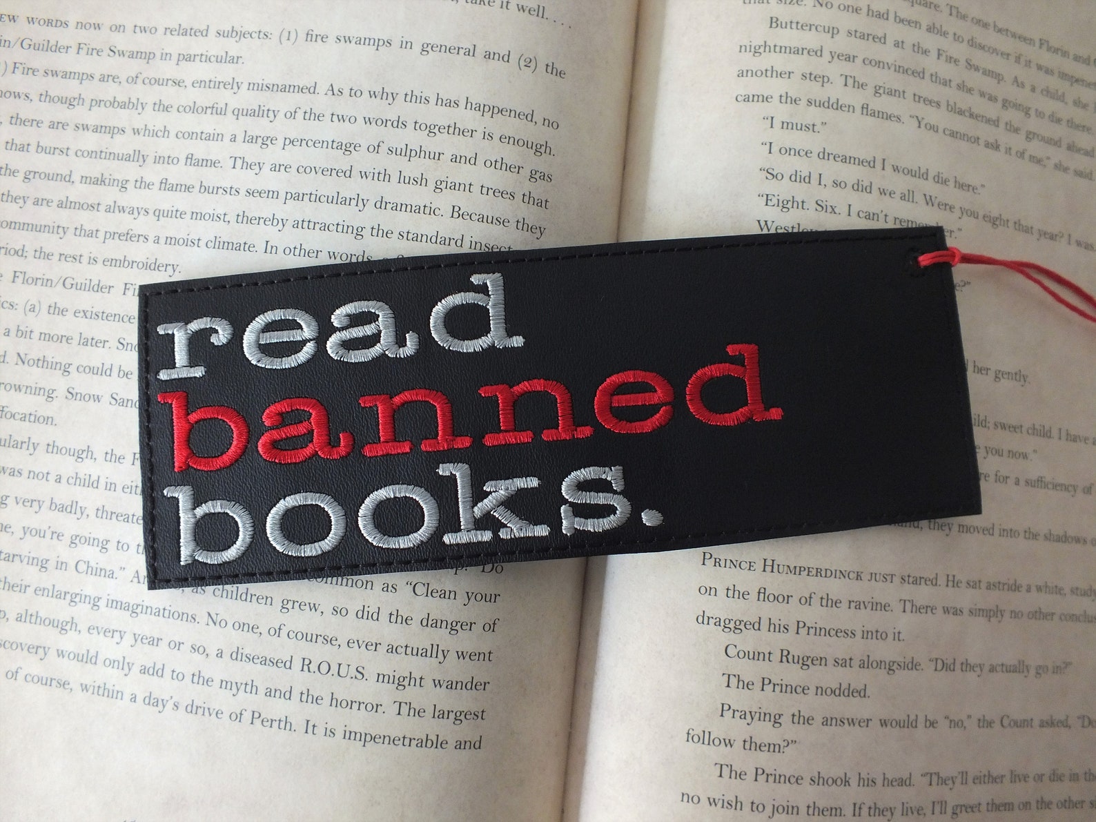 Read Banned Books Bookmark - Embroidered Bookmark - Etsy