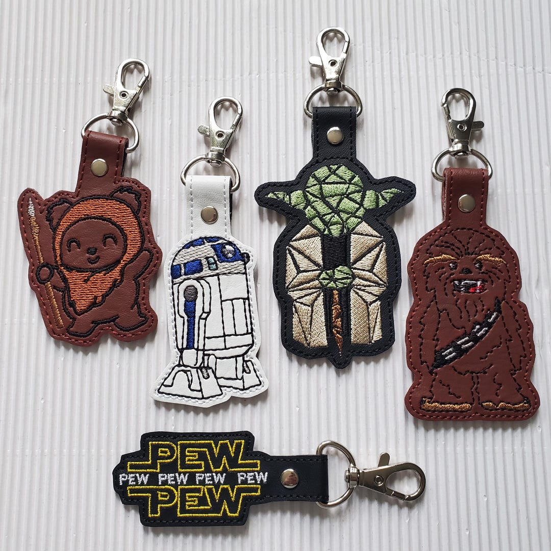 Yoda Keychain - R2D2 Keychain - Ewok Keychain - Chewbacca Bag Charm ...