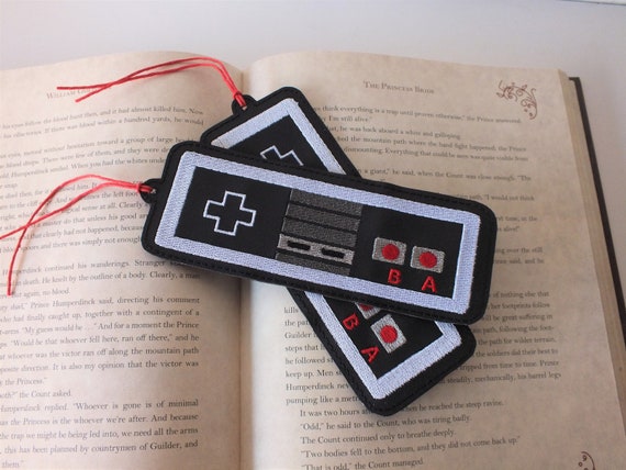 Classic Video Game Controller Bookmark Embroidered Bookmark | Etsy