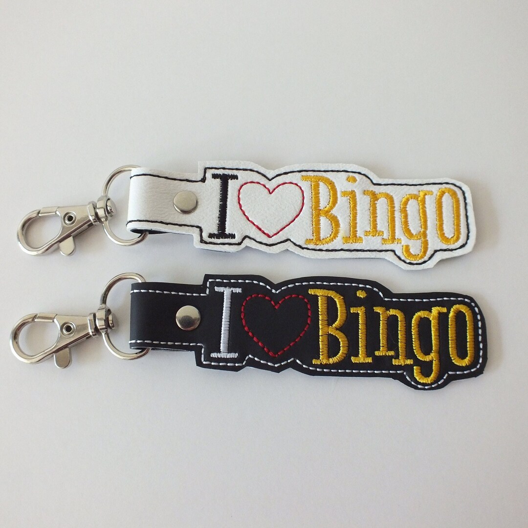 I Love Bingo Keychain Bingo Bag Charm - Etsy