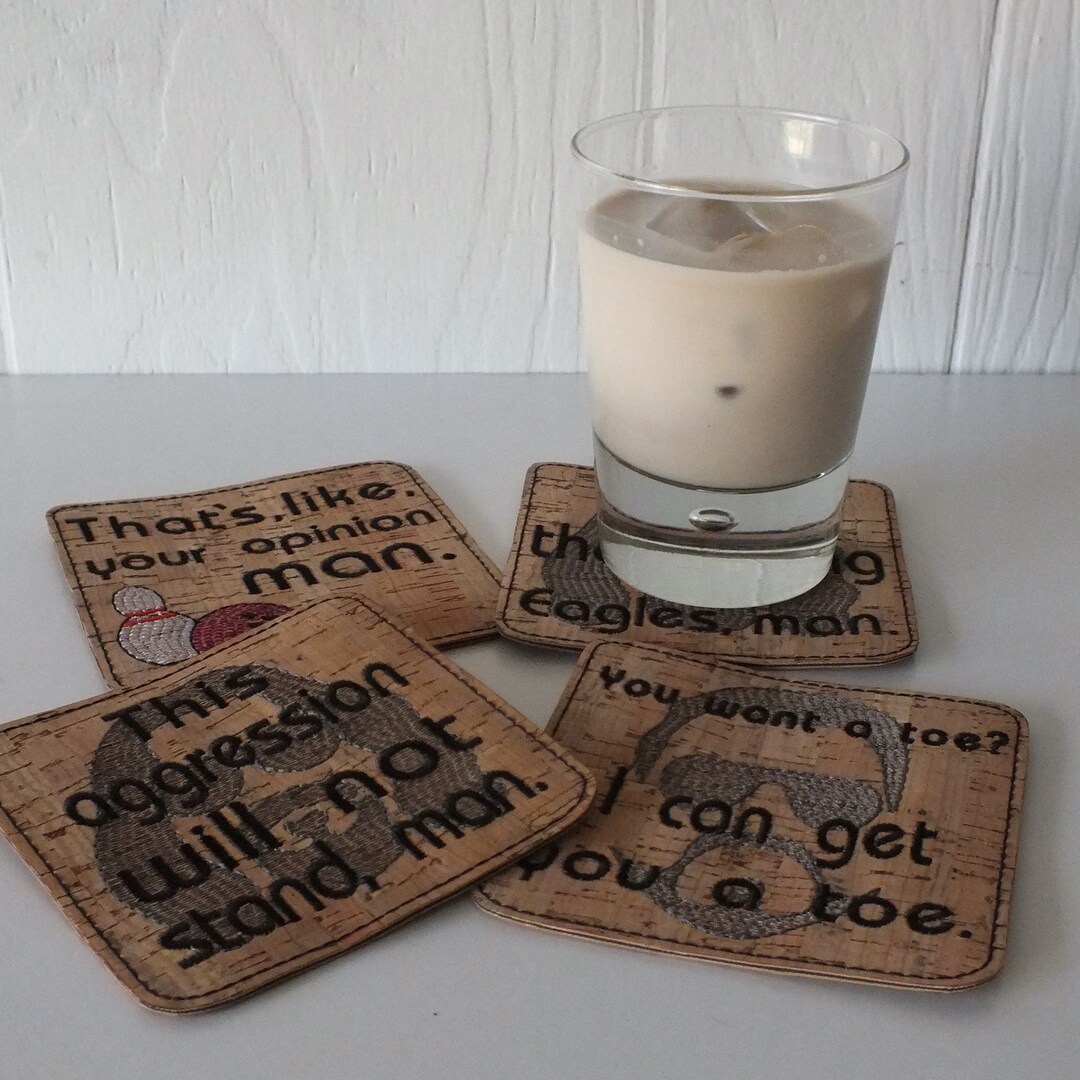 The Big Lebowski Coaster Set - Etsy