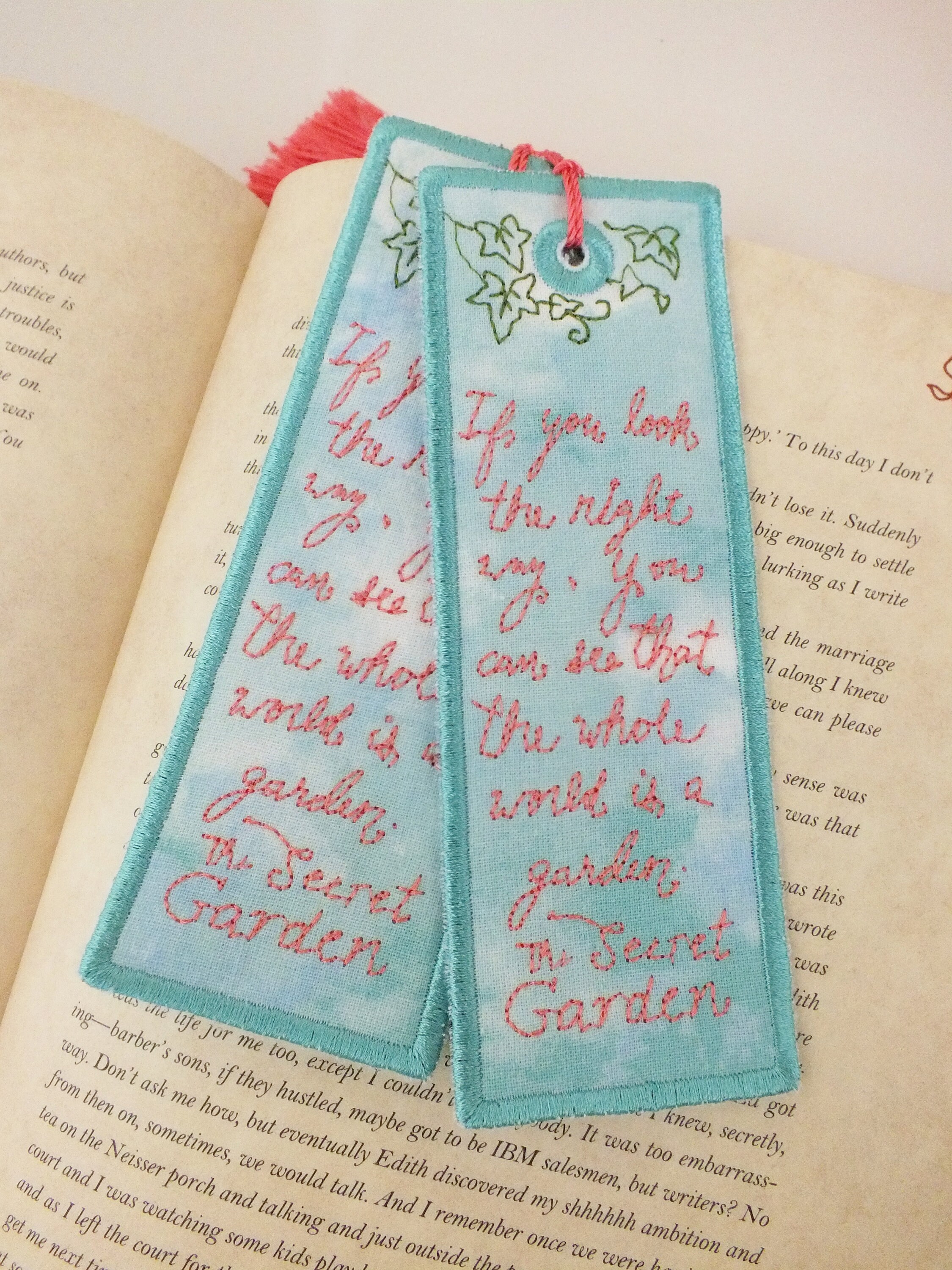 The Secret Garden Bookmark Embroidered Bookmark | Etsy