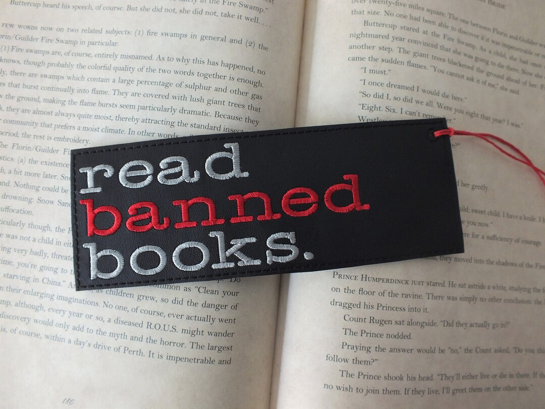 Read Banned Books Bookmark - Embroidered Bookmark - Etsy