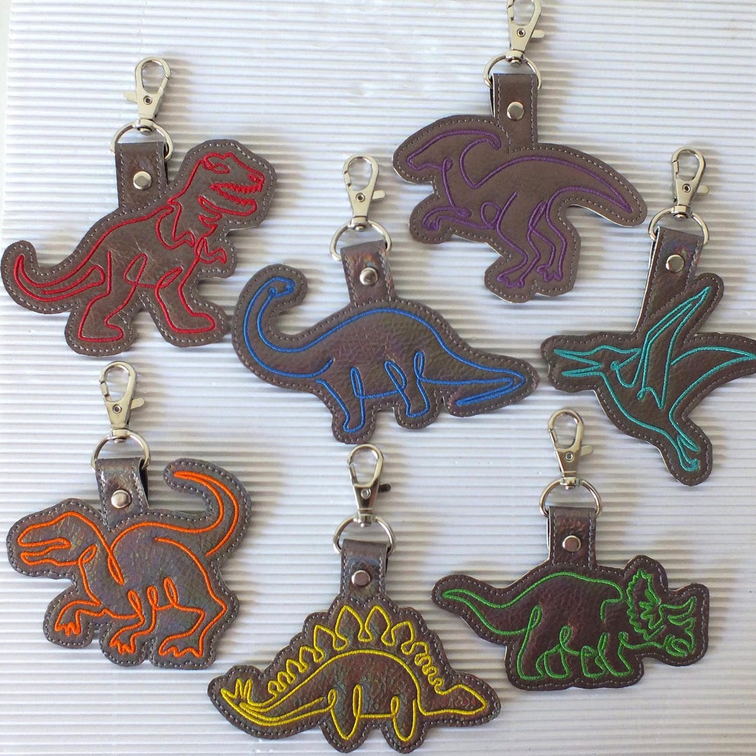 Dinosaur Keychain - Dinosaur Bag Charms - Etsy