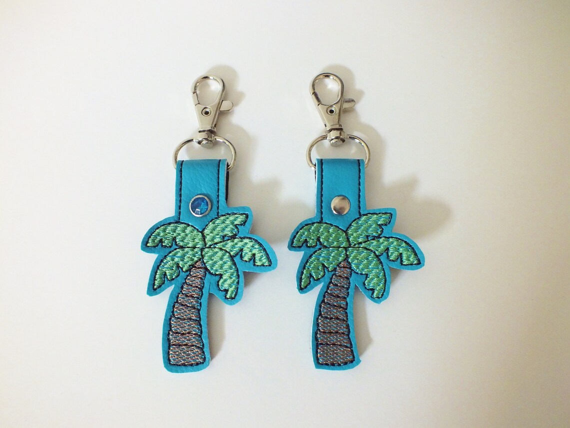 Palm Tree Keychain Palm Tree Key Fob | Etsy