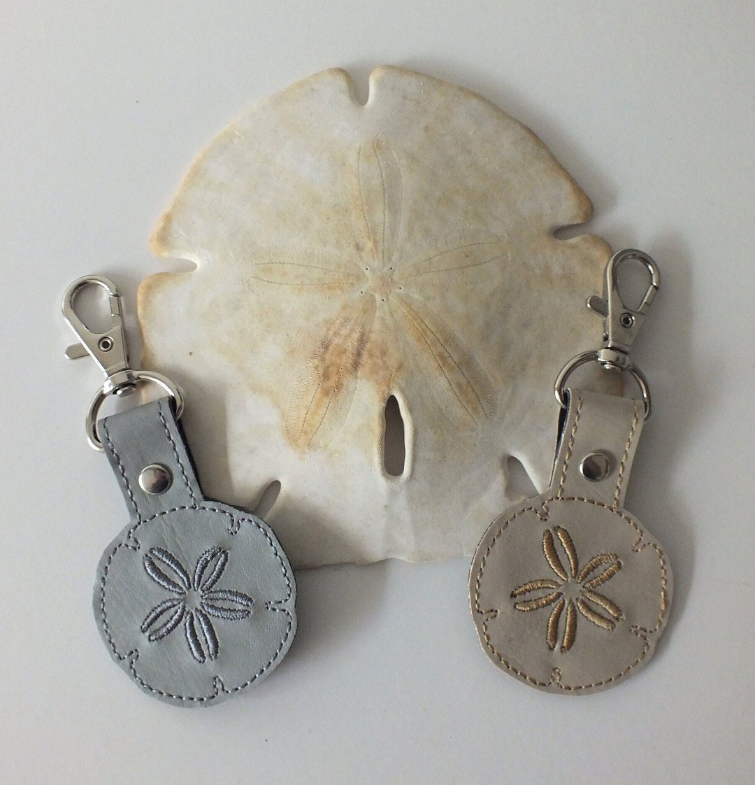 Sand Dollar Keychain - Sand Dollar Snap Tab - Etsy