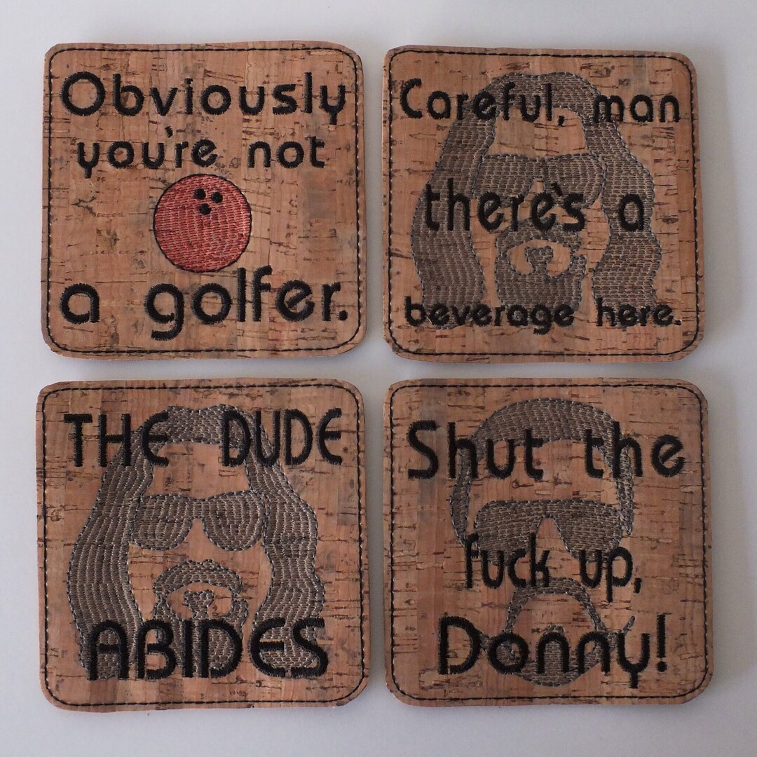 The Big Lebowski Coaster Set - Etsy