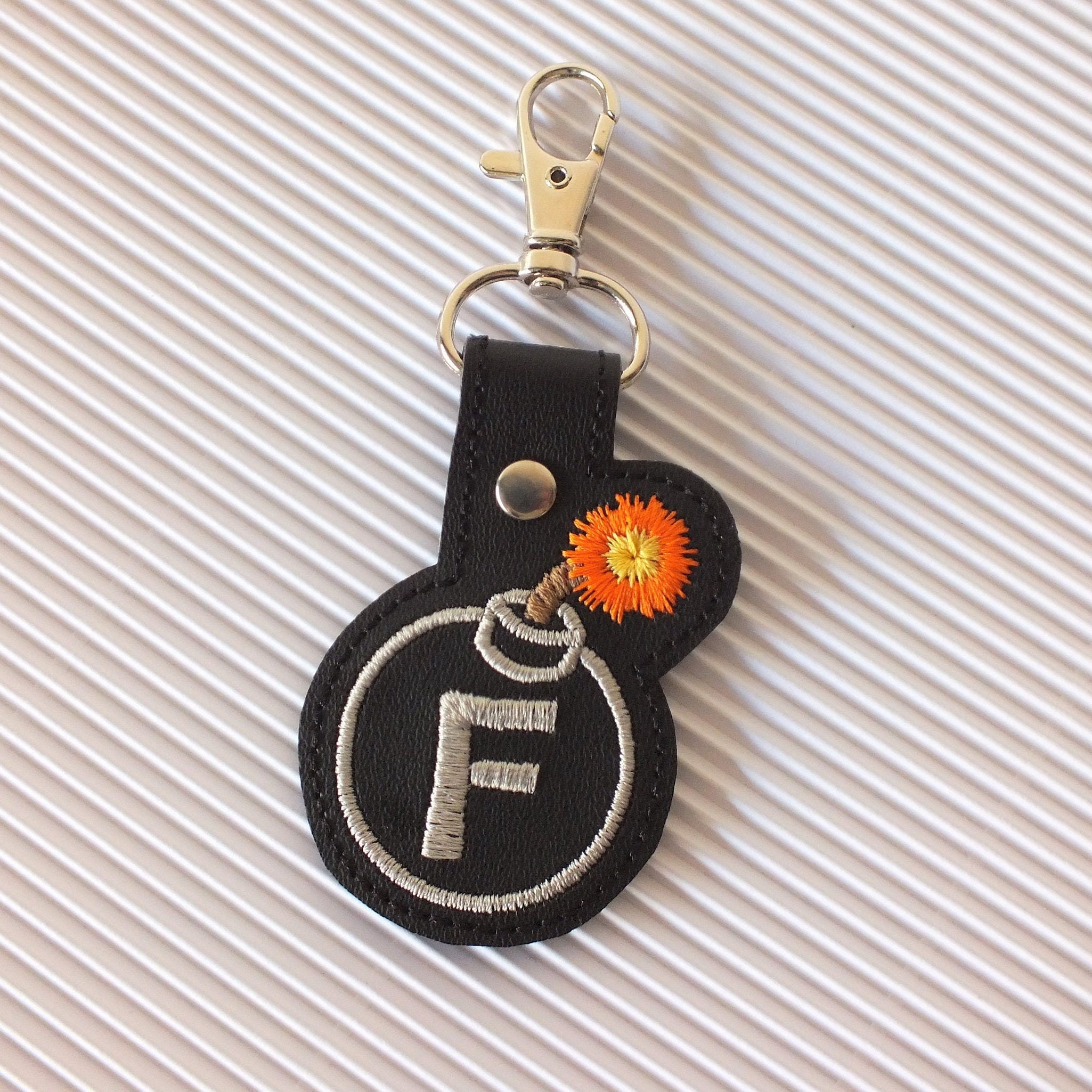 F Bomb Keychain F Bomb Key Fob - Etsy Israel