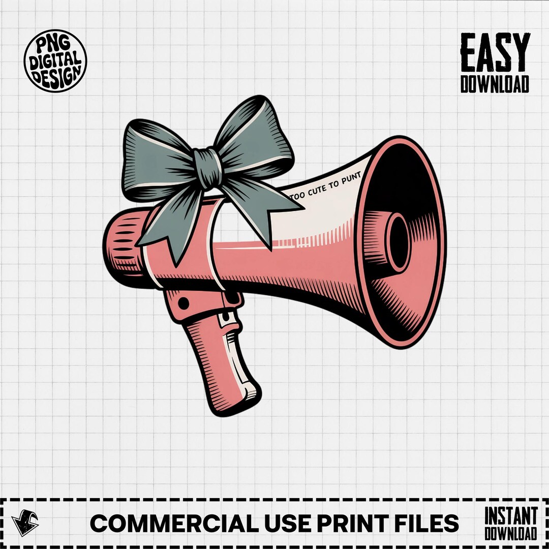 Megaphone Clipart, Cute Megaphone Clipart, Funny Slogan Clipart, Pink ...