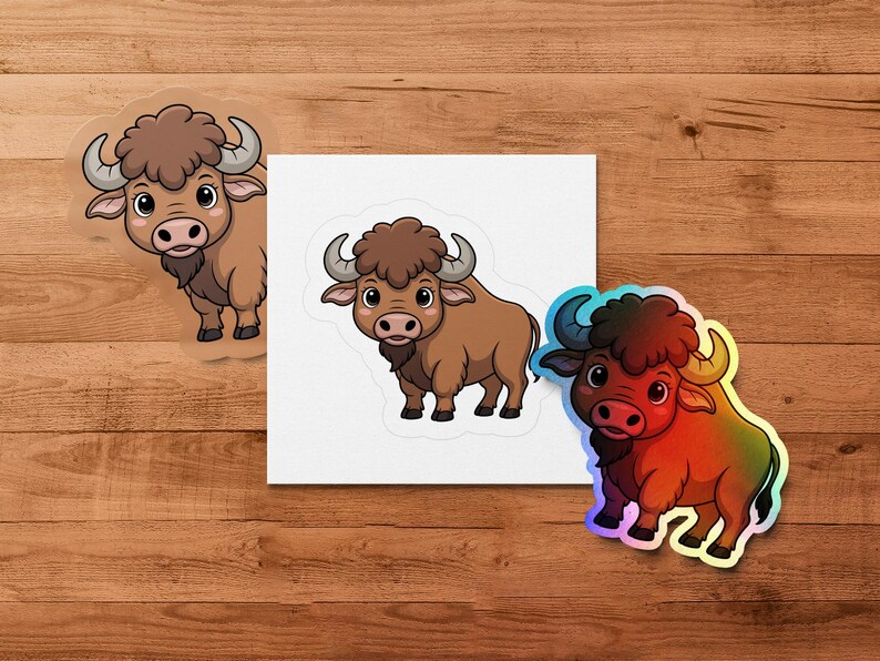 Baby Bison Clipart, Cute Baby Animal Clipart, Baby Nursery Clipart ...