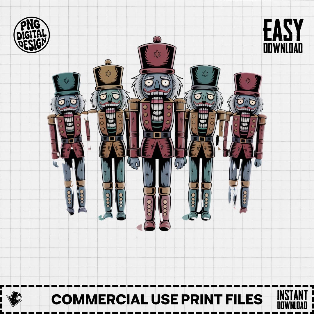 Zombie Nutcracker PNG, Spooky Nutcracker Digital, Halloween Nutcracker ...
