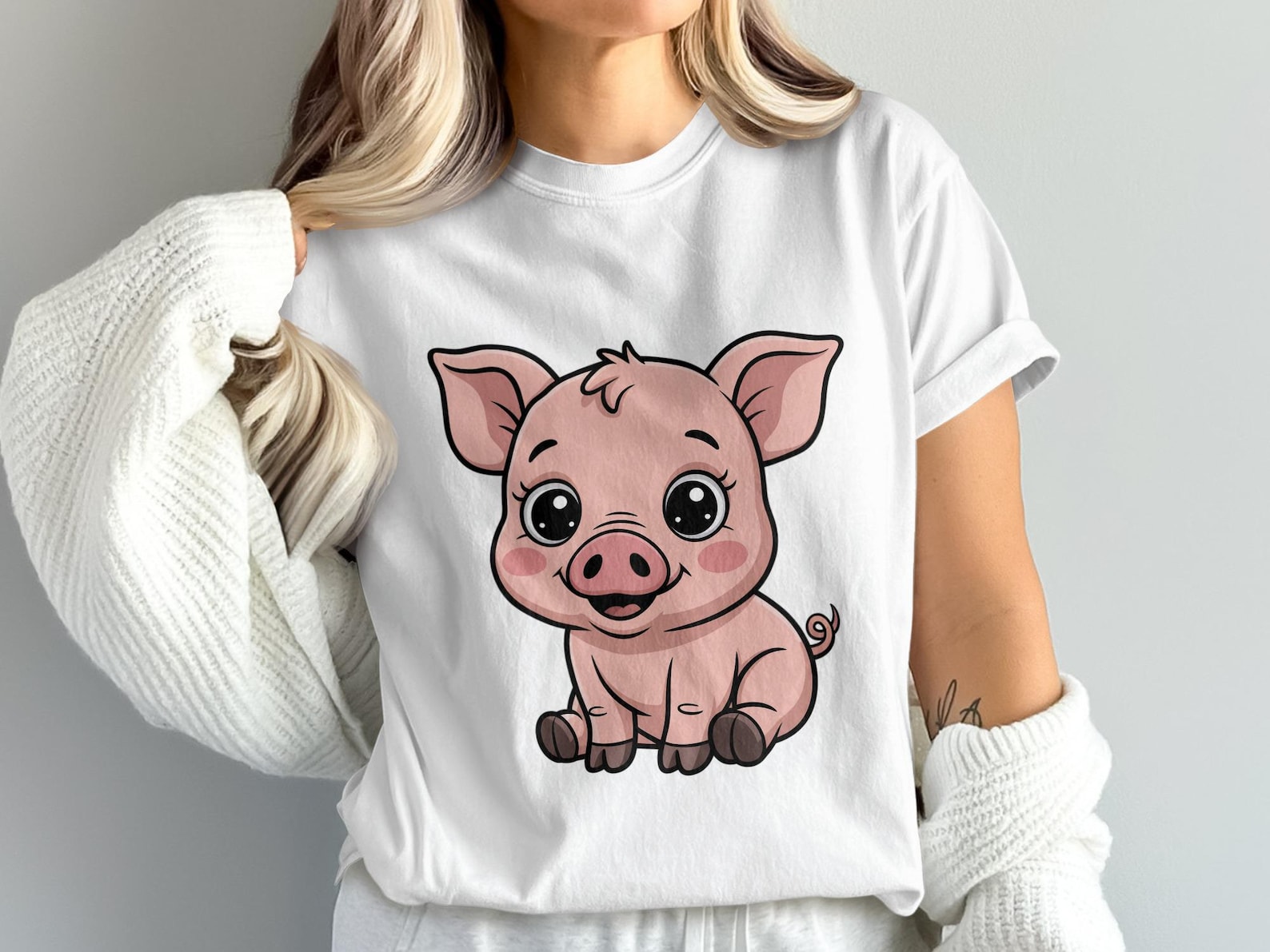 Cute Pig Clipart, Baby Pig Animal Clipart, Nursery Clipart, Farm Animal ...