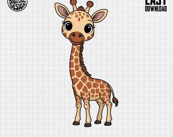 Baby Giraffe Clipart, Cute Baby Animal Clipart, Baby Nursery Clipart ...