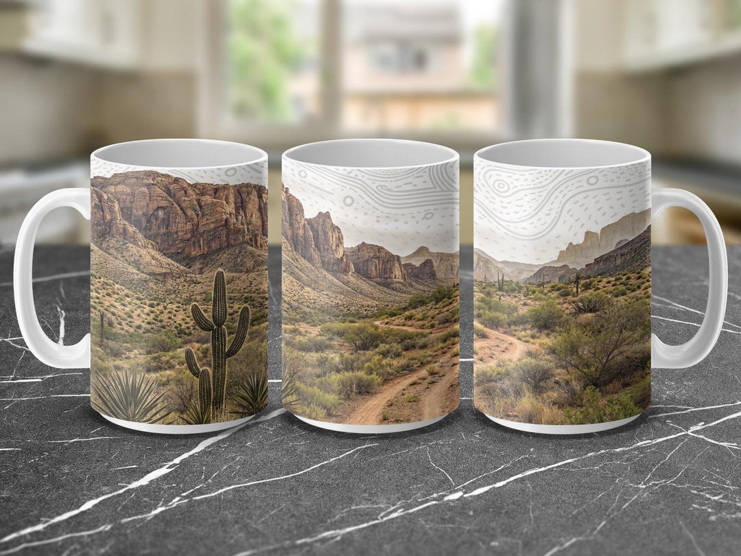 Arizona Desert Mugs, Southwestern Landscape Mugs, Cactus Mugs, Nature ...
