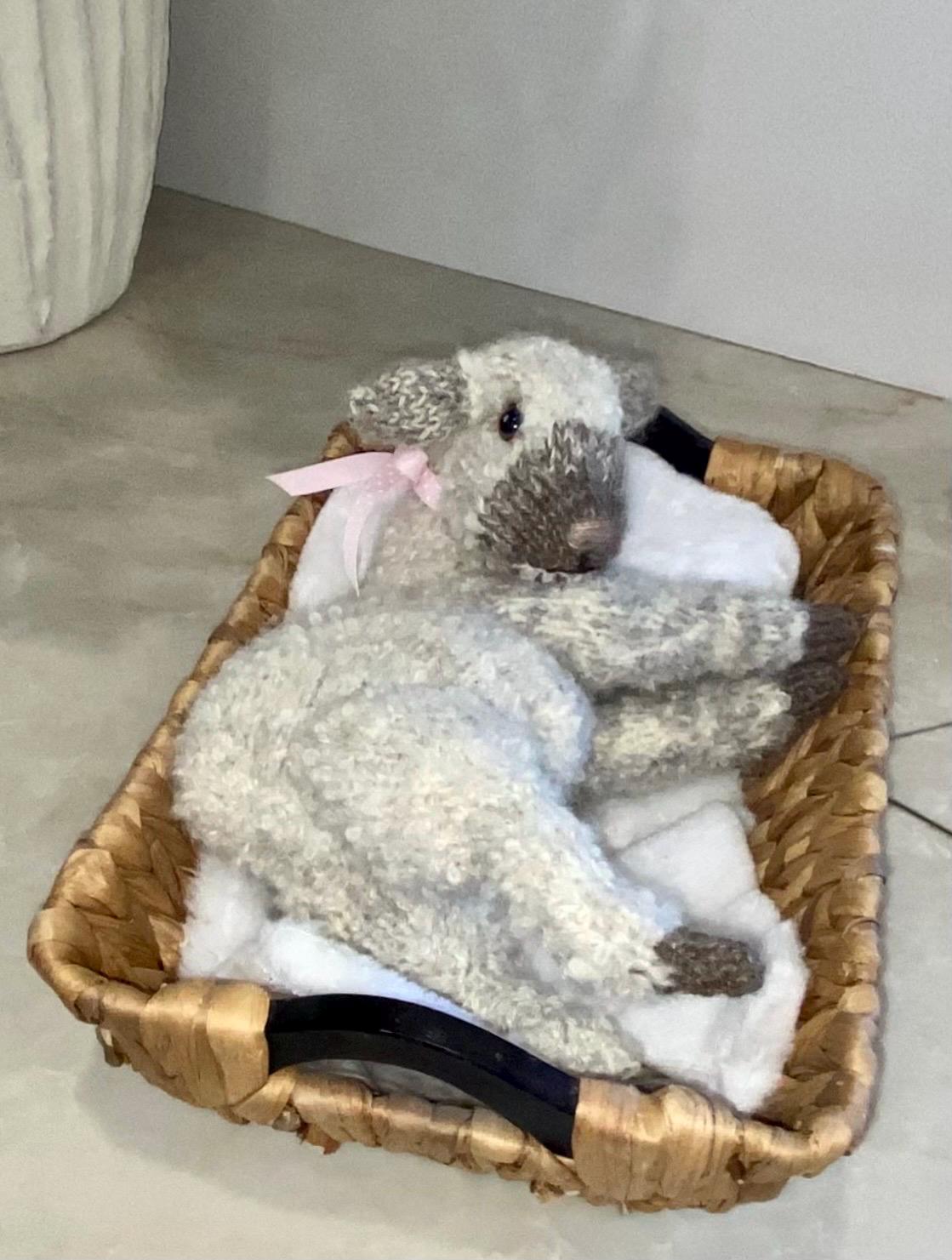 Hand-knitted Realistic Lamb Toy – Baby Alpaca Boucle & Natural Wool ...