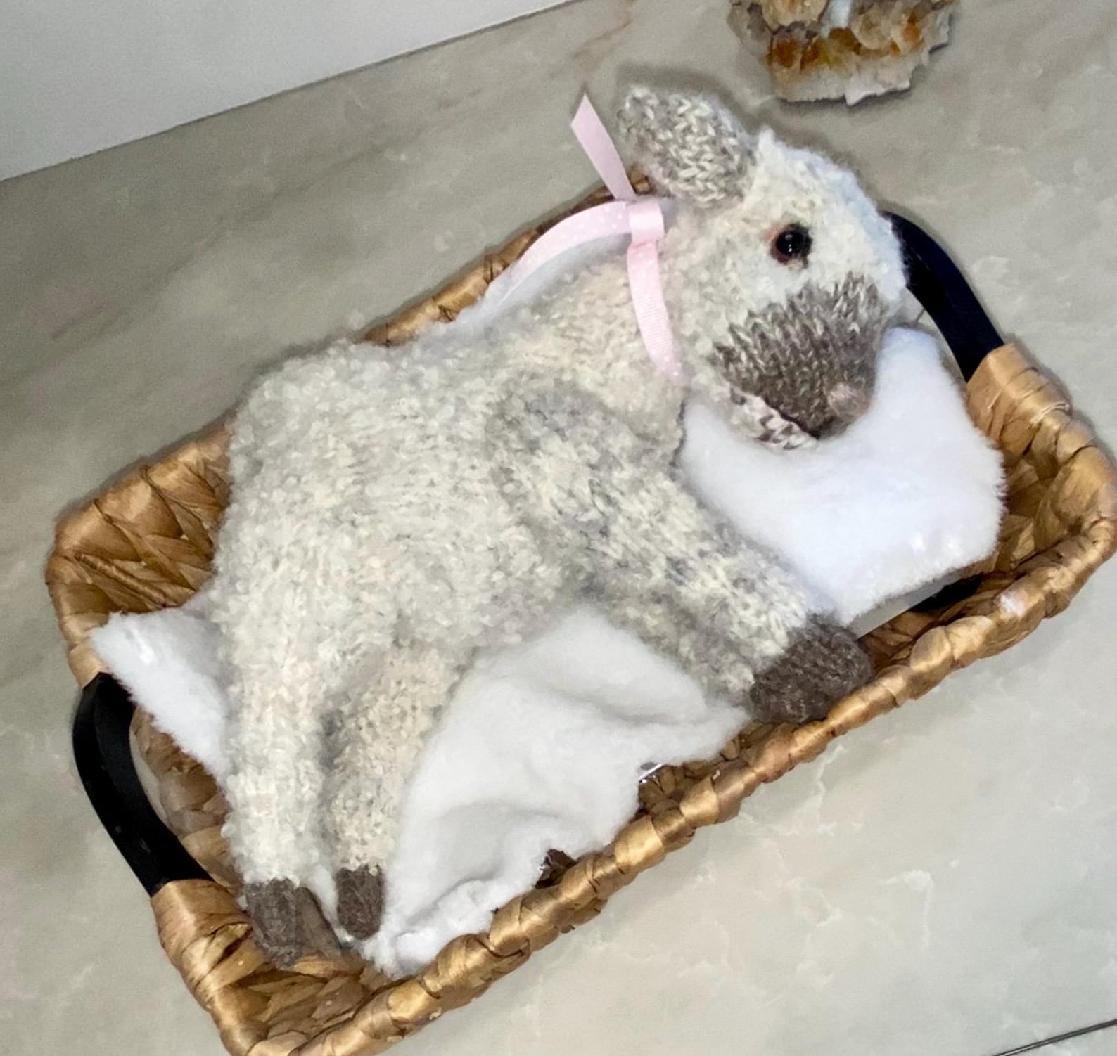 Hand-knitted Realistic Lamb Toy – Baby Alpaca Boucle & Natural Wool ...