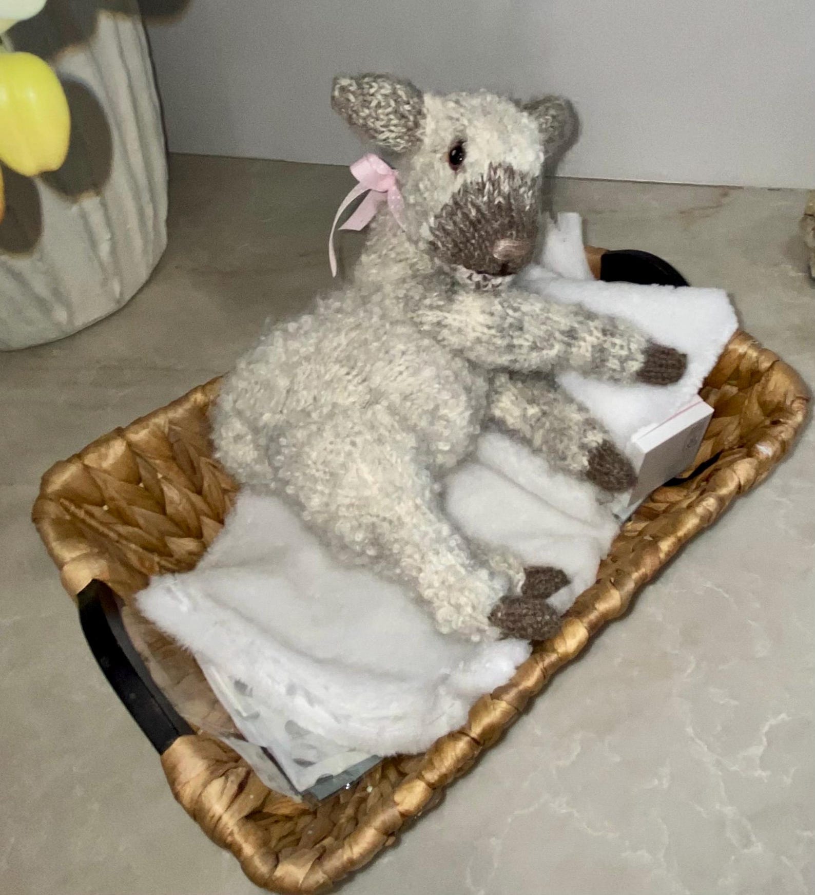 Hand-knitted Realistic Lamb Toy – Baby Alpaca Boucle & Natural Wool ...