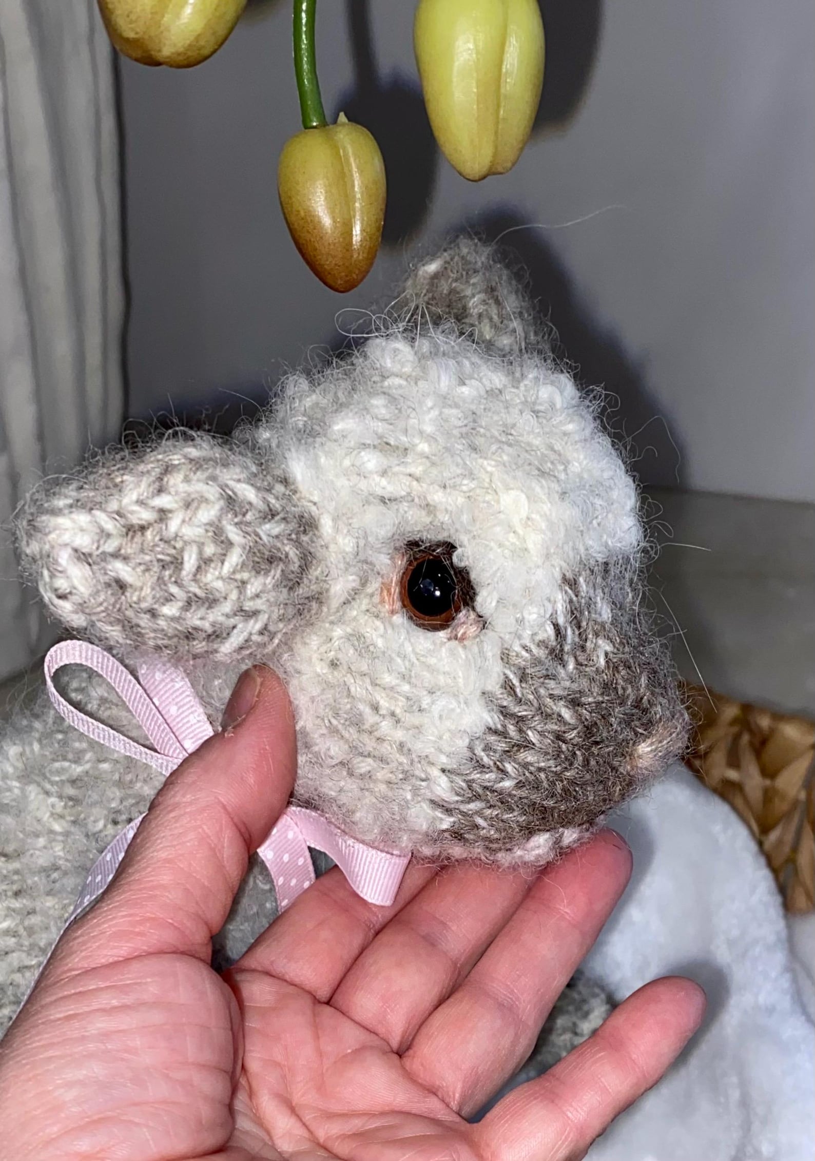 Hand-knitted Realistic Lamb Toy – Baby Alpaca Boucle & Natural Wool ...