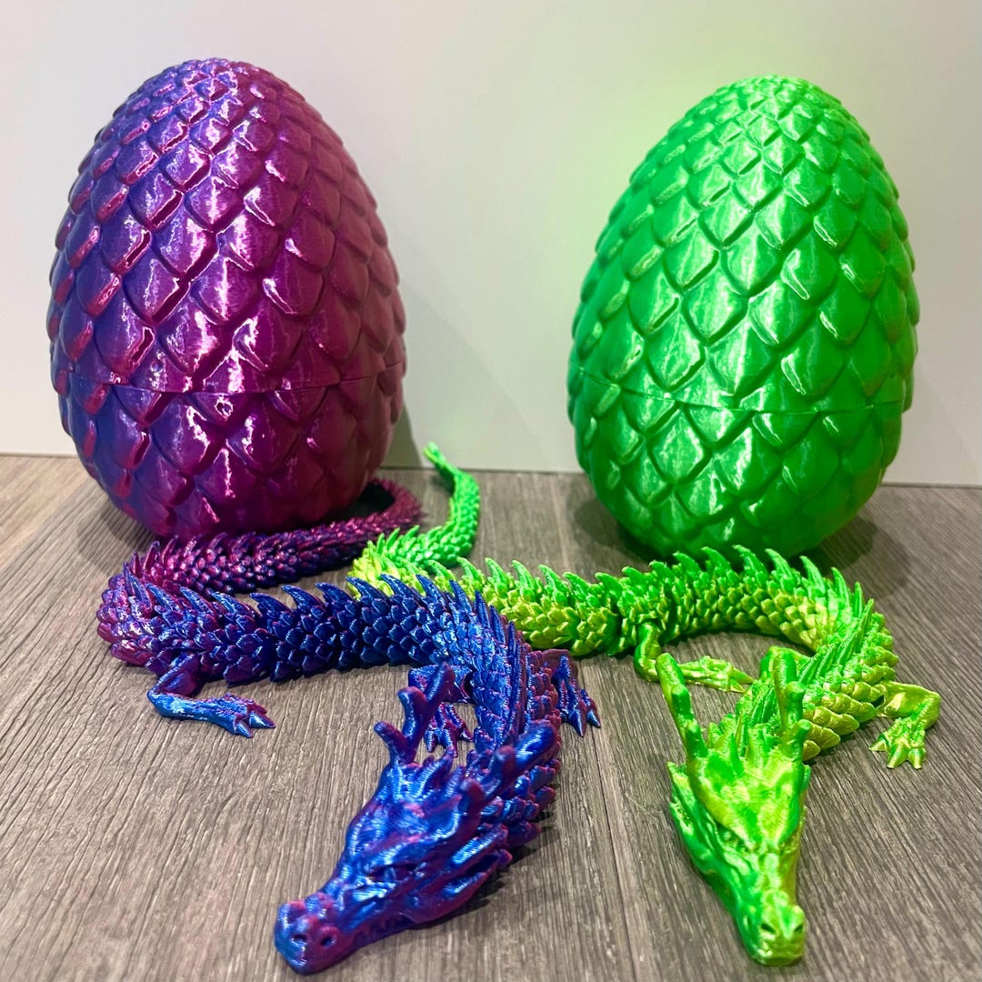 3D Printed Dragon and Egg - Etsy