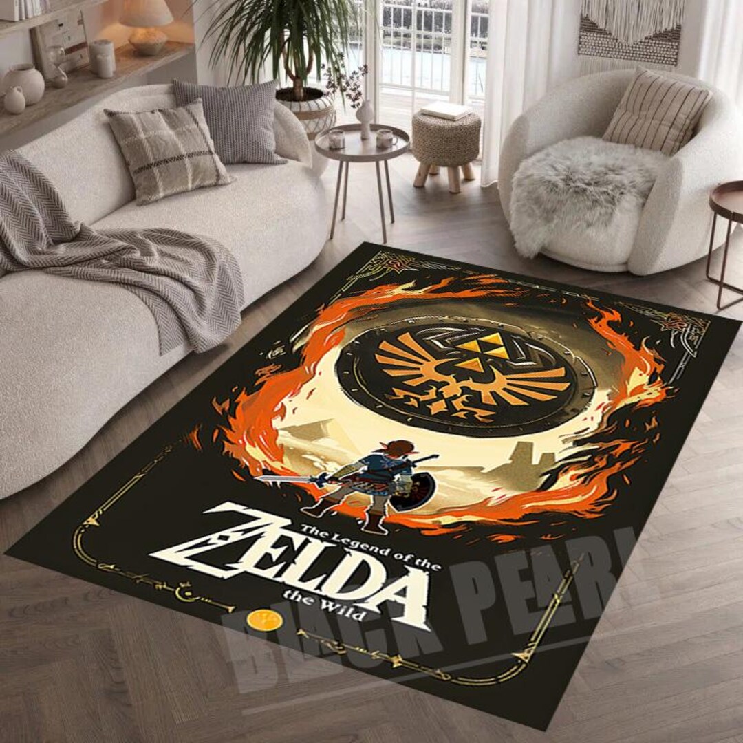 Zelda Legend Rug, Gaming Design Rug, Zelda Game Rug, Home Decor Rug ...