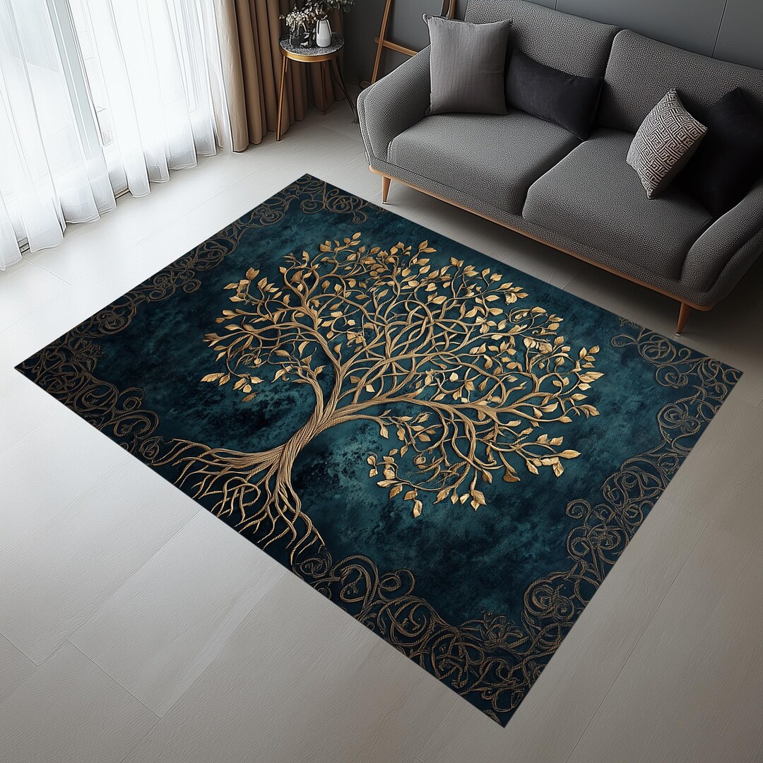 Tree of Life Area Rug: Modern Home Decor - Etsy
