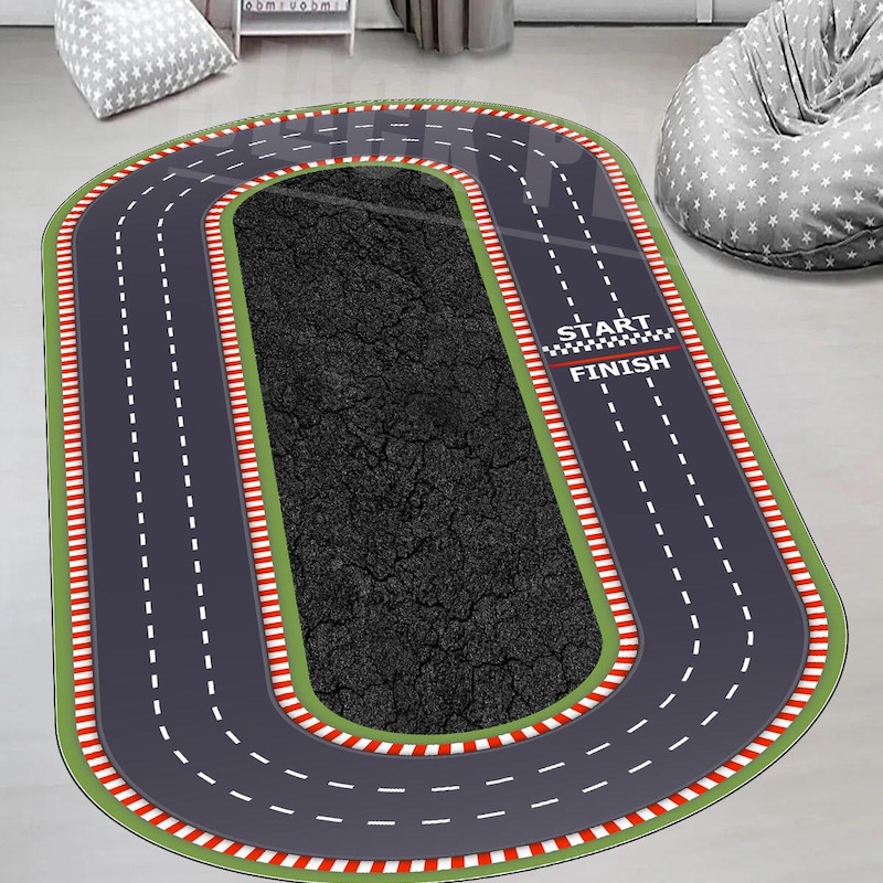 Race Track Rug - Etsy