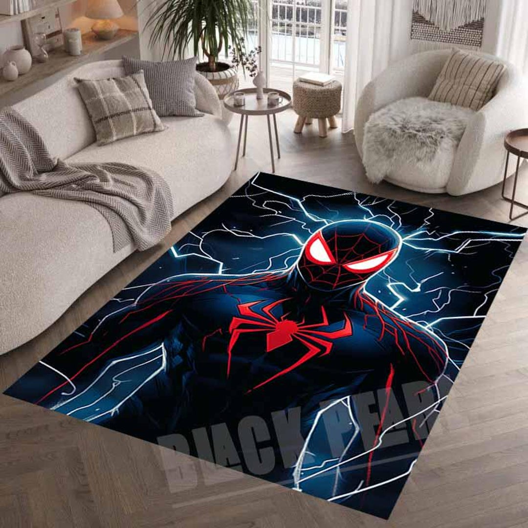 Spider Man Rug, Spider Man Decor Rug, Super Hero Area Rug, Boys Room ...