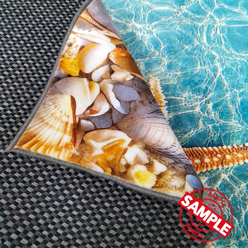 Sea Rug, Sand Rug, Sea Shells Rug, Shells Rug, Sea Decor Rug, Beach Rug ...