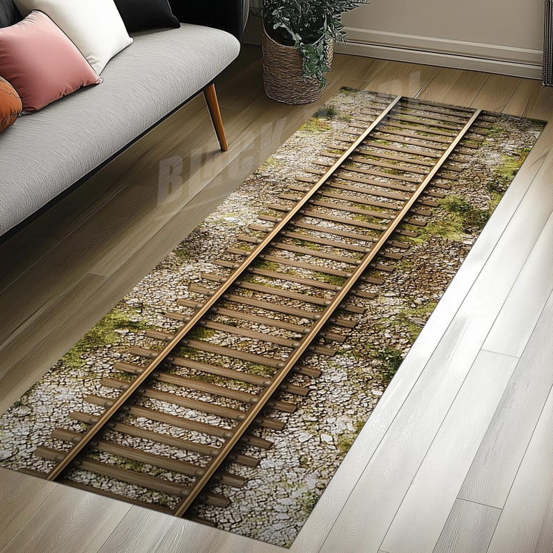 Train Track Play Rug: 3D Print Kids Room Decor - Etsy