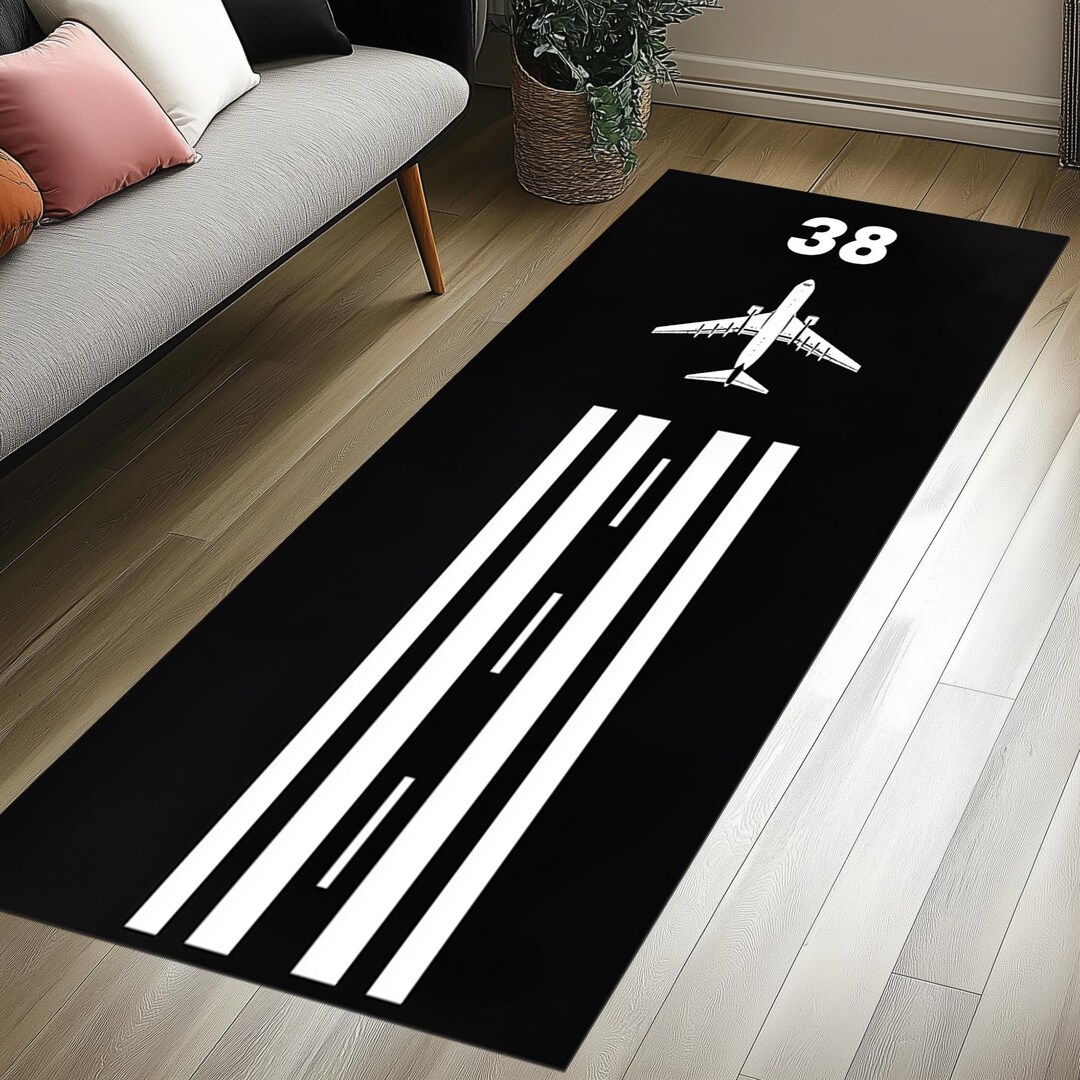 Airplane Road Rug, Landing Runway Rug, Road Carpet Rug, Landing Runway ...