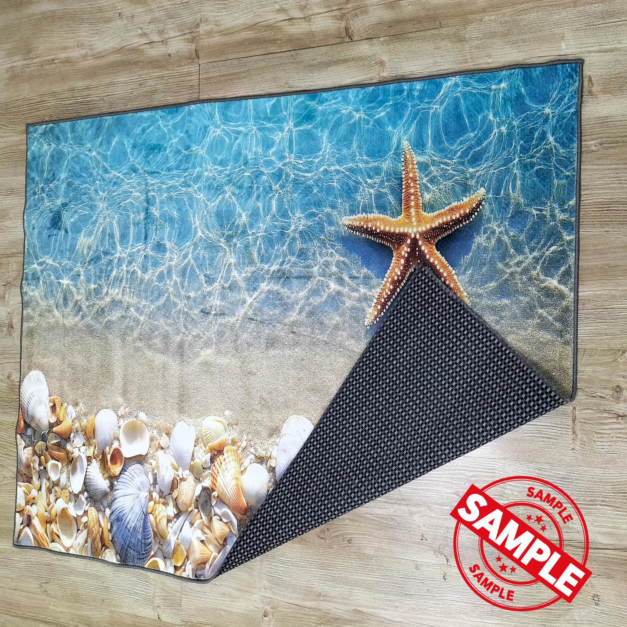 Sea Rug, Sand Rug, Sea Shells Rug, Shells Rug, Sea Decor Rug, Beach Rug ...