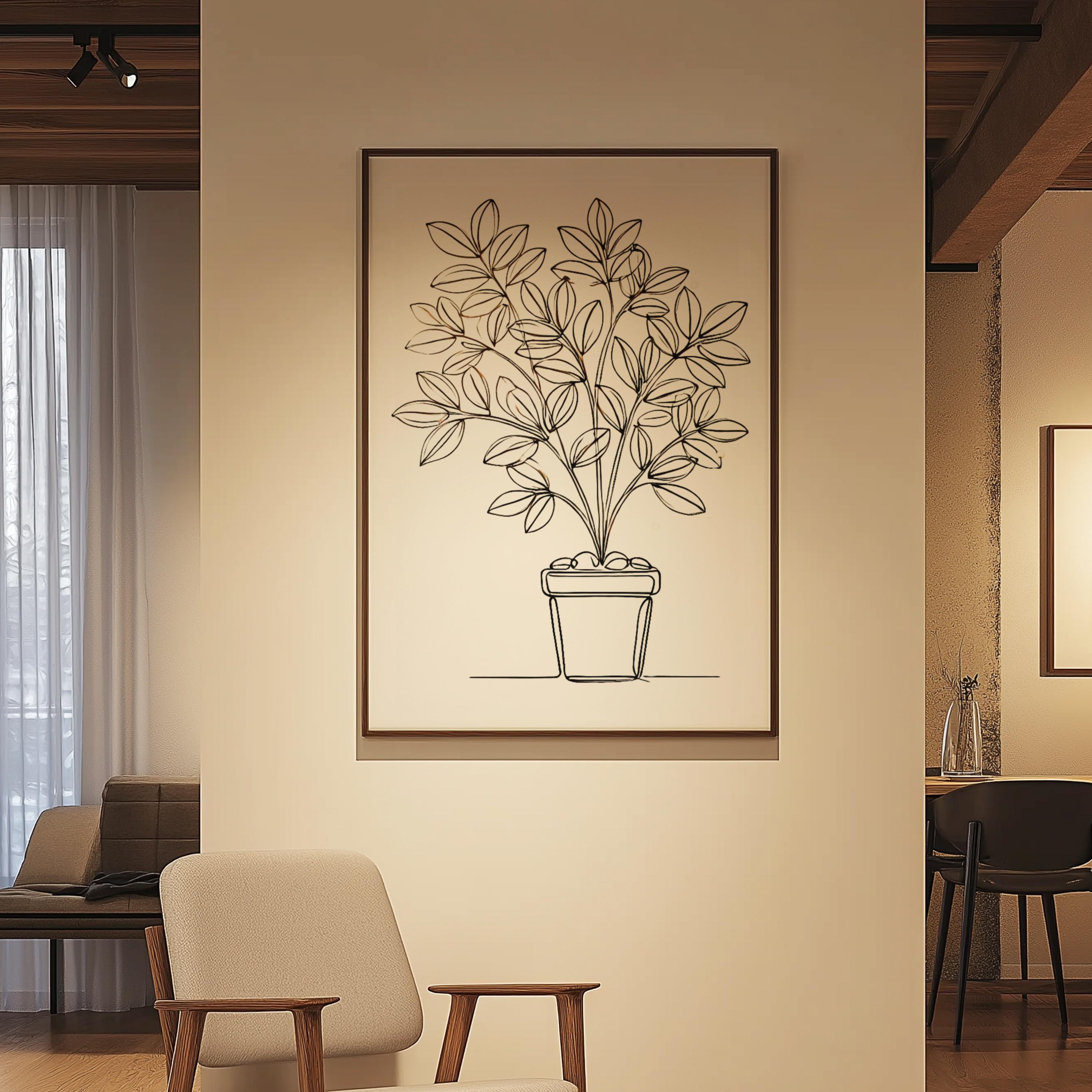 One-line Tree Drawing - Etsy