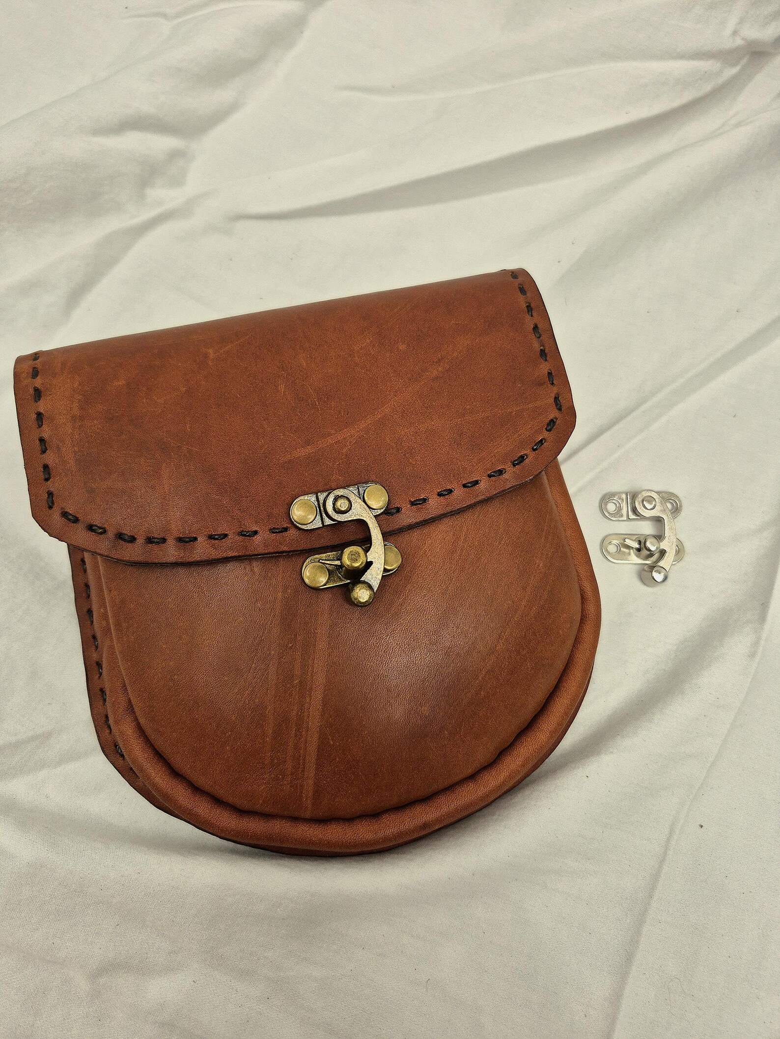 Large Rustic Leather Pouch - Etsy